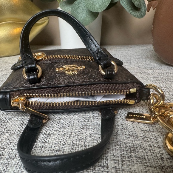 Coach | Accessories | 89 Coach Mini Gallery Tote Bag Charm In Signature ...